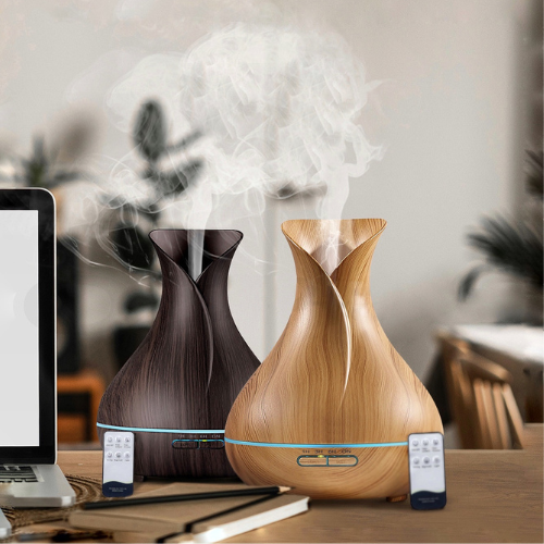 Mr Diffuser™ LED Dark Wood Grain Oil Diffuser #1 Men's Oil Diffuser in ...